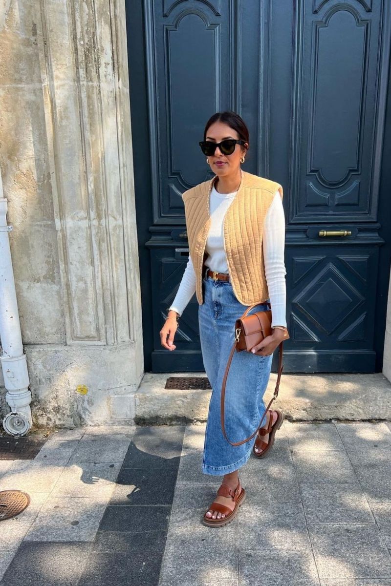 23 Denim Maxi Skirt Outfits Ideas From Smart To Casual And Edgy ...