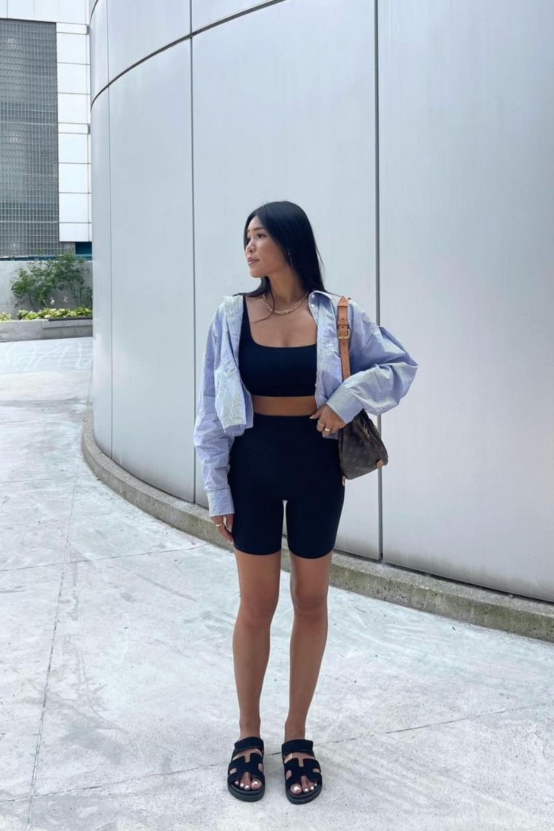 21 Chic Biker Shorts Outfit Ideas To Style Your Shorts For Every ...
