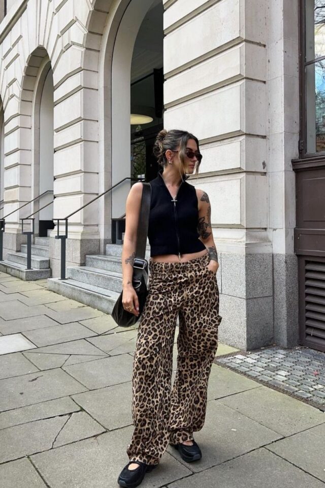 29 Leopard Print Pants Outfit Ideas For Every Occasion You Copy With ...