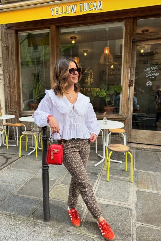 29 Leopard Print Pants Outfit Ideas For Every Occasion You Copy With ...