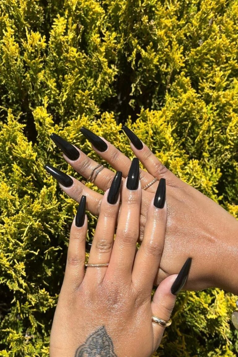 27 Stunning Black Coffin Nail Ideas To Inspire Your Next Manicure ...