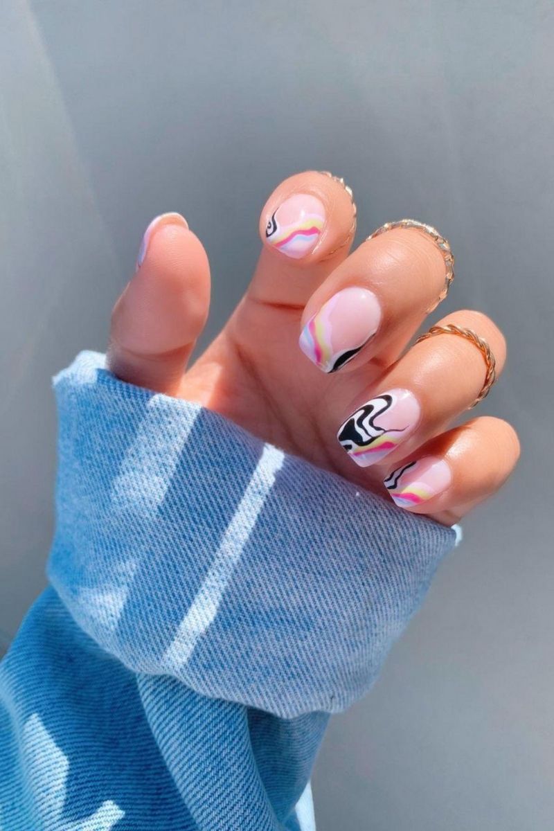 33 Cute Bubble Bath Nails To Inspire Ideas For Your Next Manicure ...