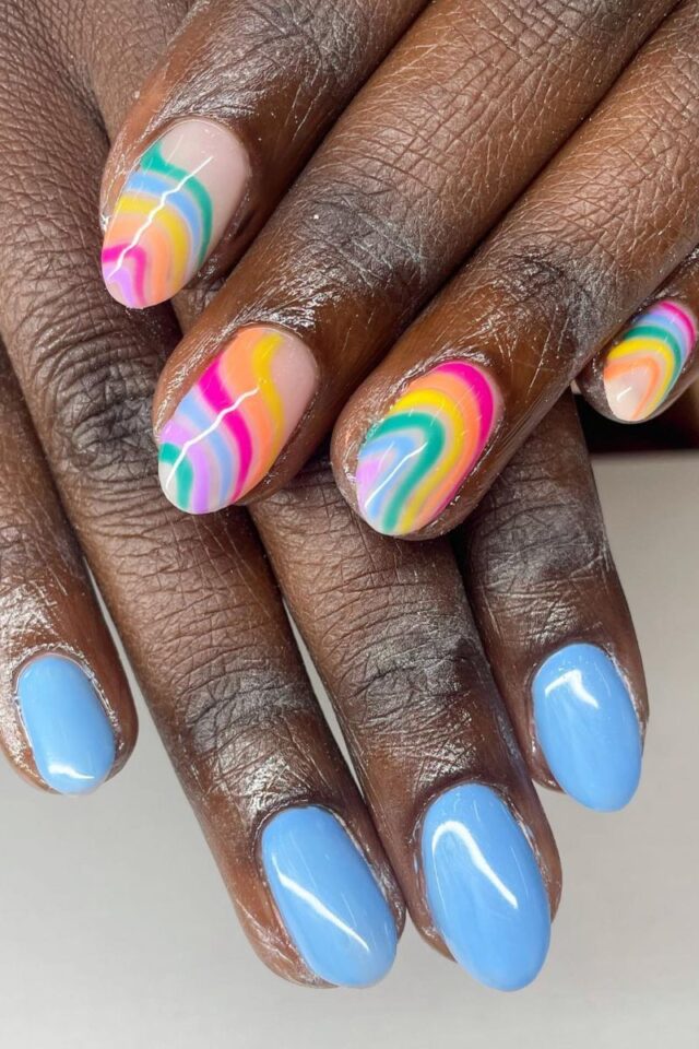 25 Cute Rainbow Nail Ideas: A Splash of Color for Your Next Manicure ...