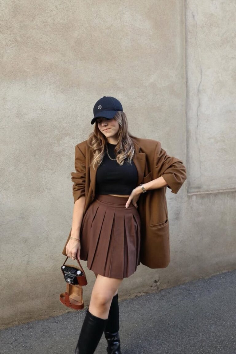 30+ Brown Skirt Outfit Ideas That Are Chic, Modern & So Easy to Wear ...