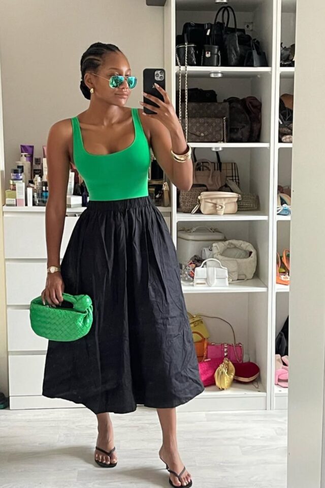 30 Stylish Green Bag Outfit Ideas: How to Style This Statement ...