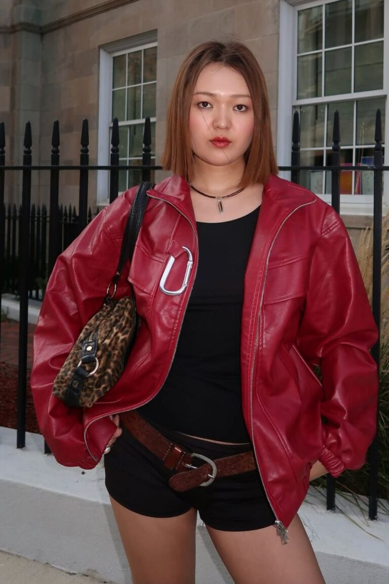 32 Red Leather Jacket Outfit Ideas You’ll Want to Copy - London ...