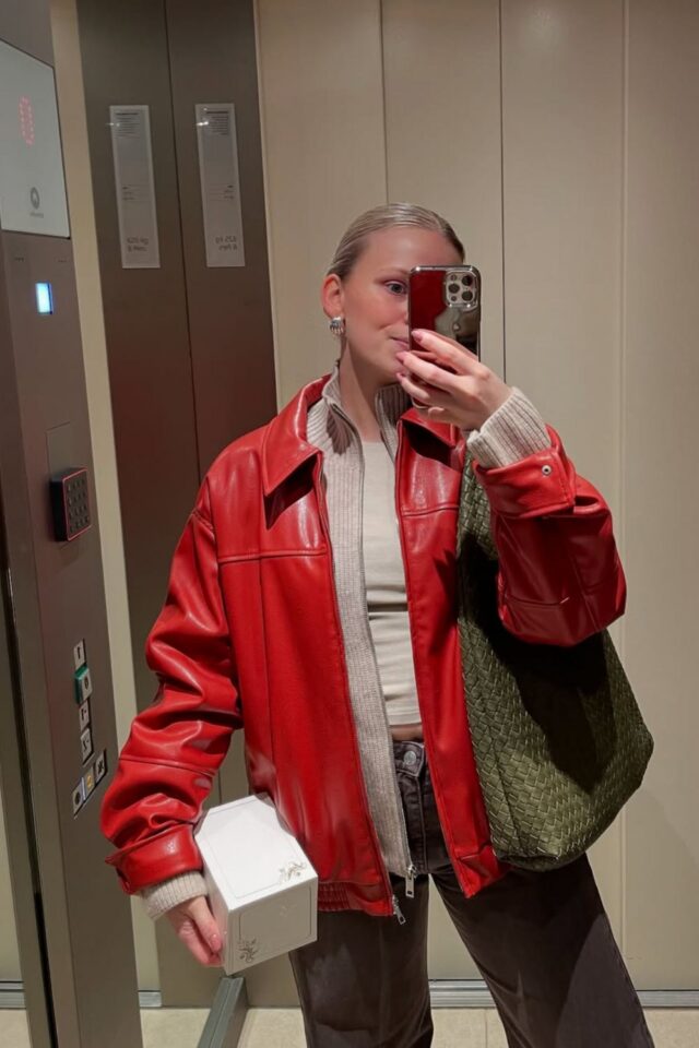 32 Red Leather Jacket Outfit Ideas You’ll Want to Copy - London ...