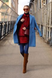 Blue Coat Outfit Ideas: 26 Chic Ways To Style A Bold Blue Coat This ...