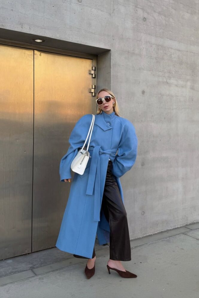 Blue Coat Outfit Ideas: 26 Chic Ways To Style A Bold Blue Coat This ...