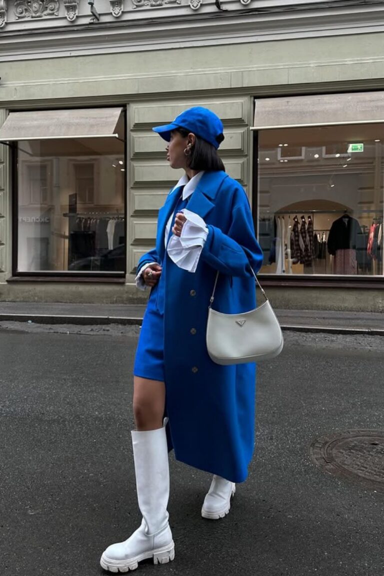 Blue Coat Outfit Ideas: 26 Chic Ways To Style A Bold Blue Coat This ...