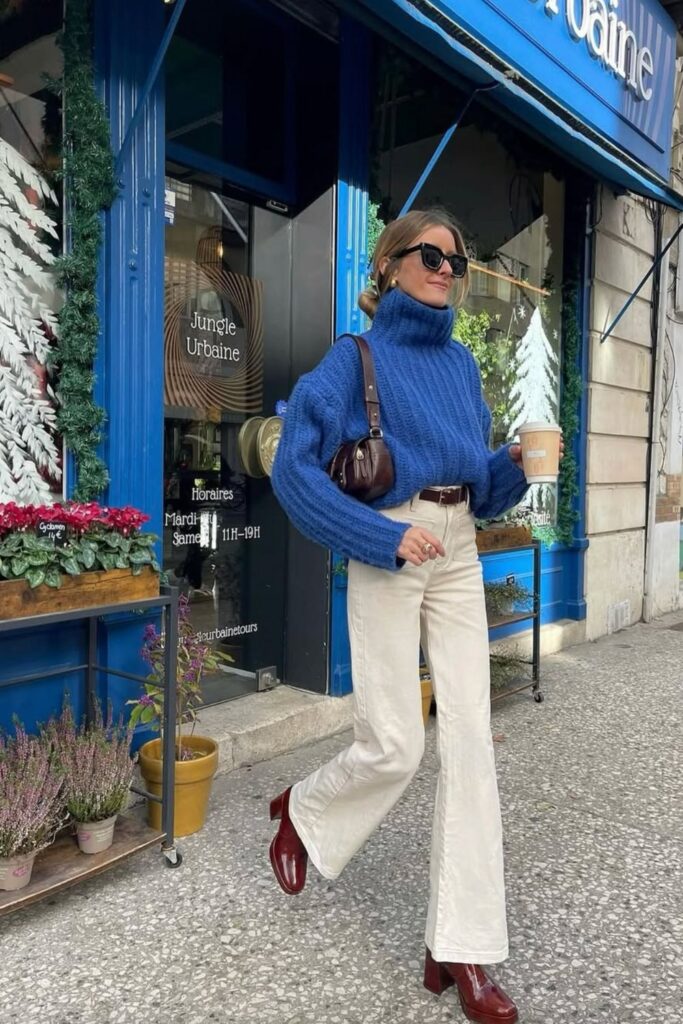 Blue Sweater Outfit Ideas: 33 Stylish Looks You’ll Want to Recreate ...