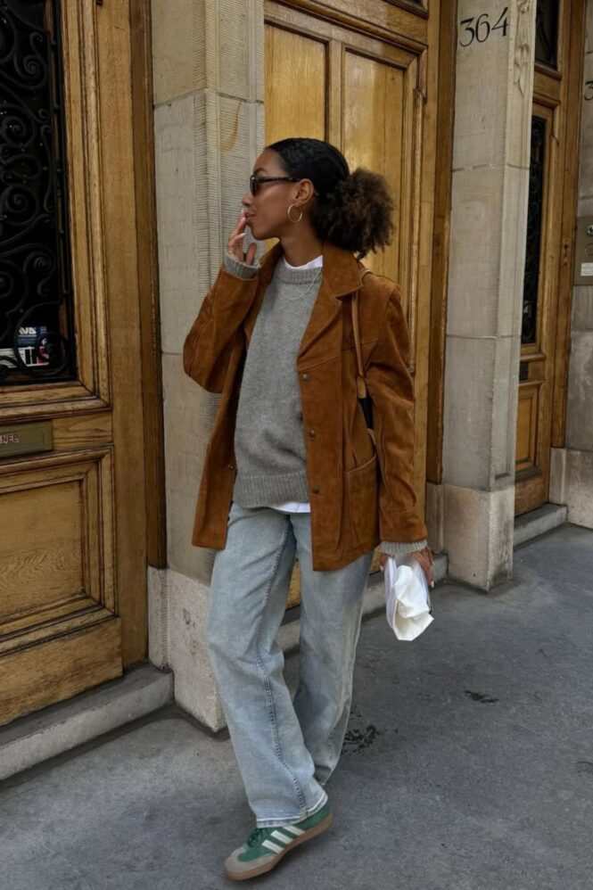 38 Brown Jacket Outfit Ideas That Prove This Color Works With ...