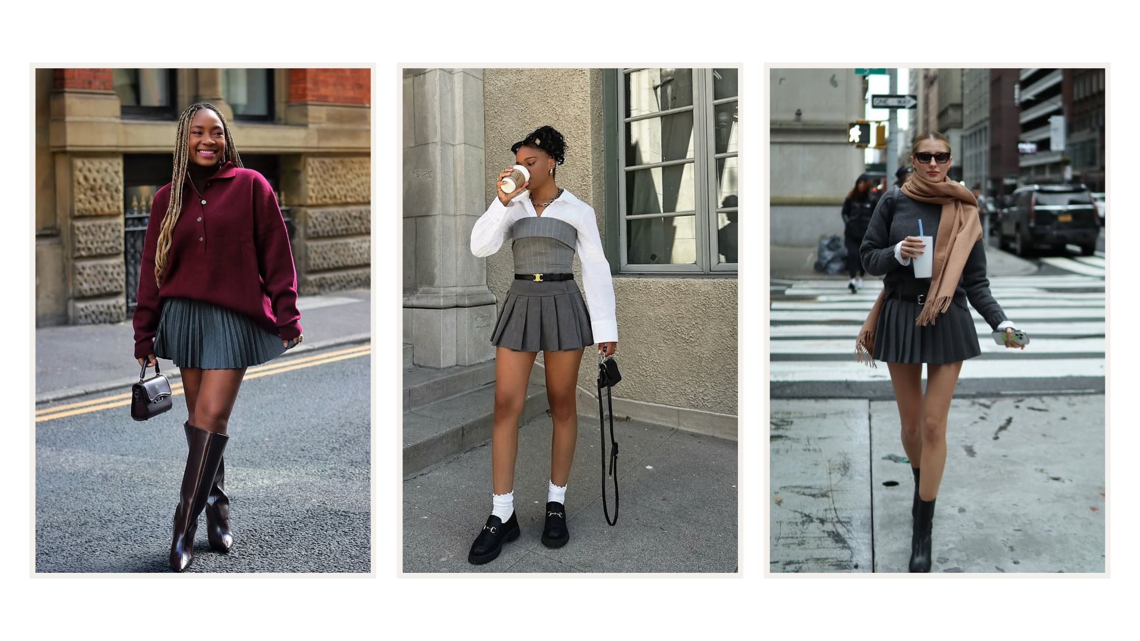The Chic Guide: 34 Grey Mini Skirt Outfit Ideas You’ll Want to Wear ...