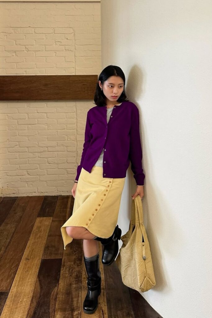 24 Purple Cardigan Outfit Ideas That Prove This Colour Is Surprisingly ...