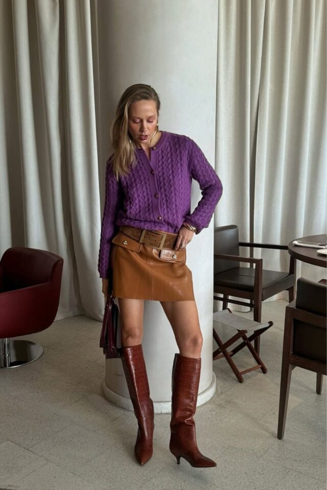 24 Purple Cardigan Outfit Ideas That Prove This Colour Is Surprisingly ...