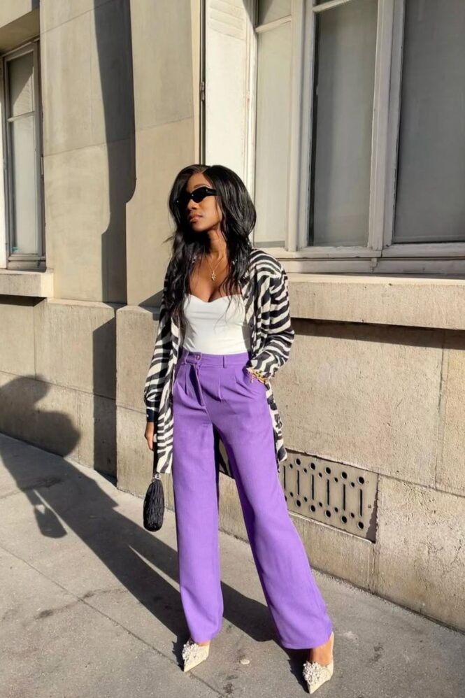 33 Purple Pants Outfit Ideas: Chic & Colorful Ways to Style Purple ...