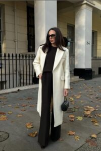 36 White Coat Outfit Ideas: Chic, Cozy And Effortlessly Polished ...