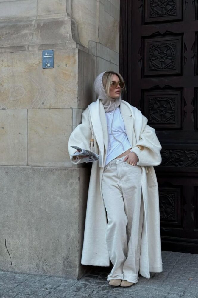 36 White Coat Outfit Ideas: Chic, Cozy And Effortlessly Polished ...
