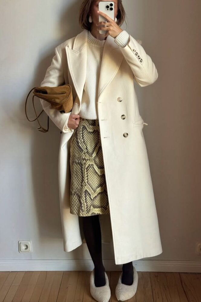 36 White Coat Outfit Ideas: Chic, Cozy And Effortlessly Polished ...