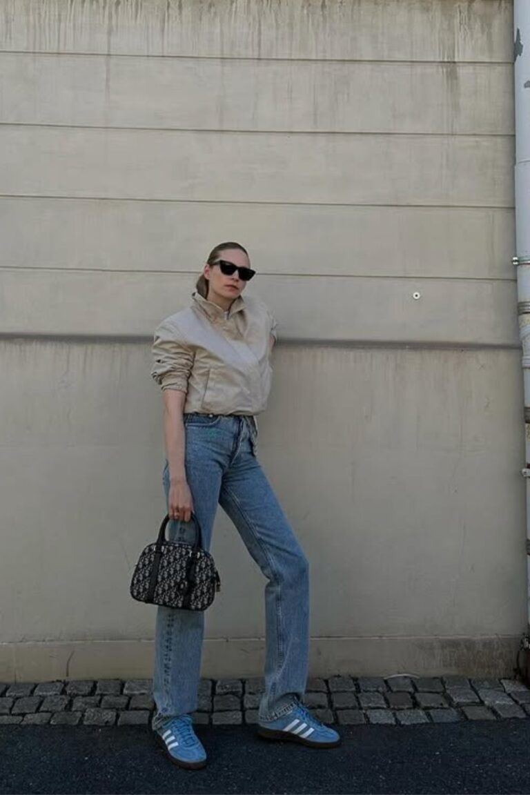 41 Blue Sneakers Outfit Ideas You’ll Want to Wear On Repeat - London ...