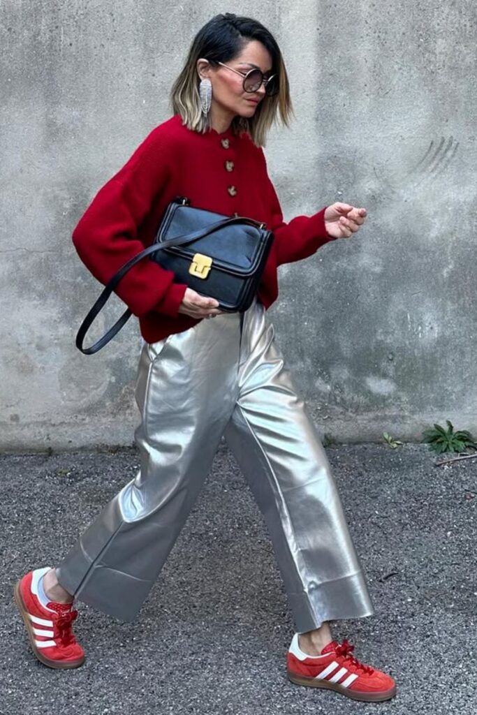 36 Red Sneakers Outfit Ideas: How to Style Red Trainers Without ...